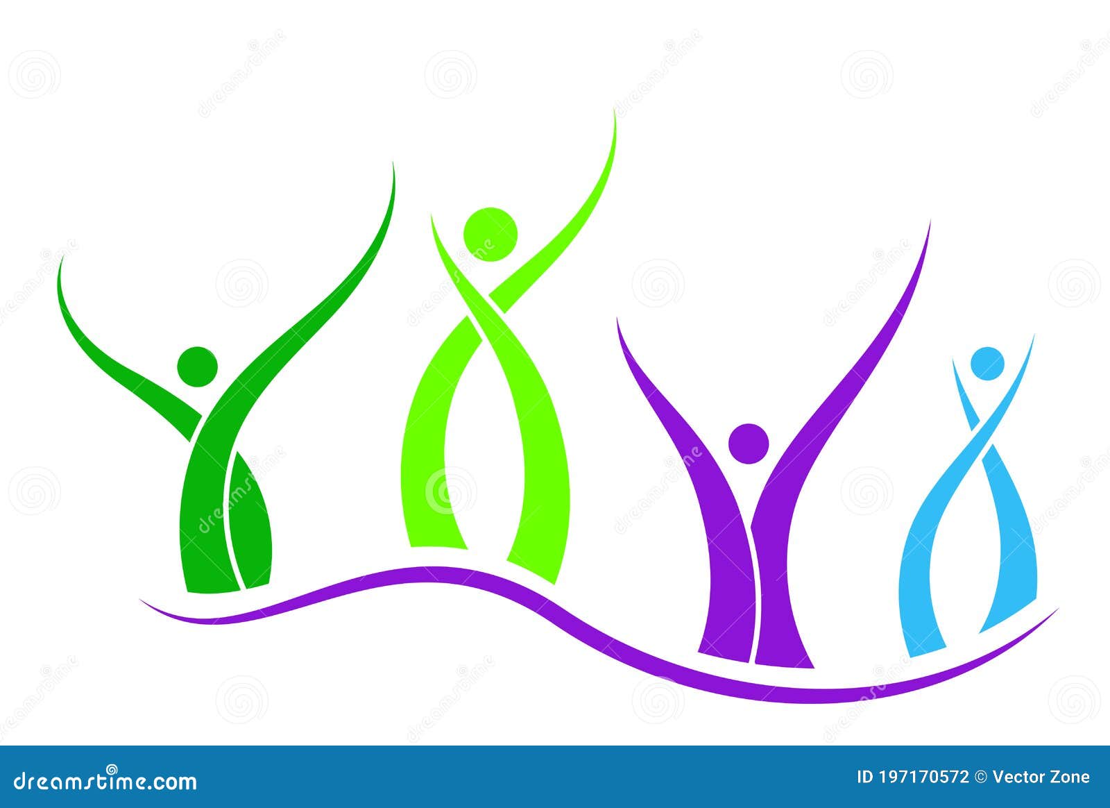 Happy People Vector Illustration. Stock Vector - Illustration of ...
