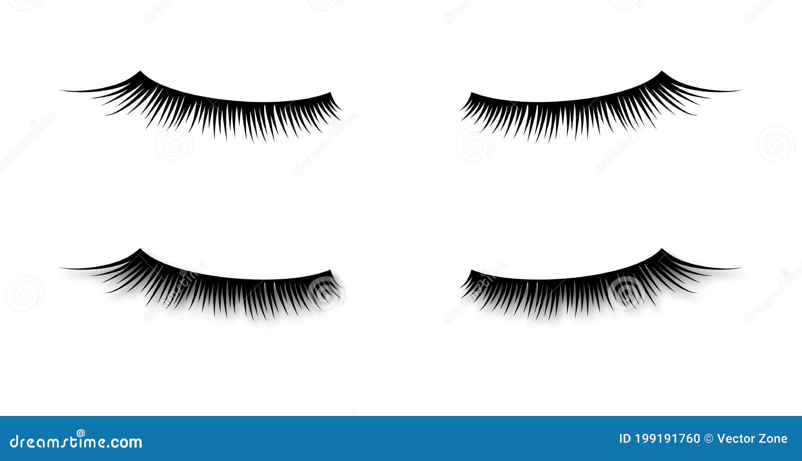 Eyelash or Lash Vector Icons. Stock Vector - Illustration of black ...