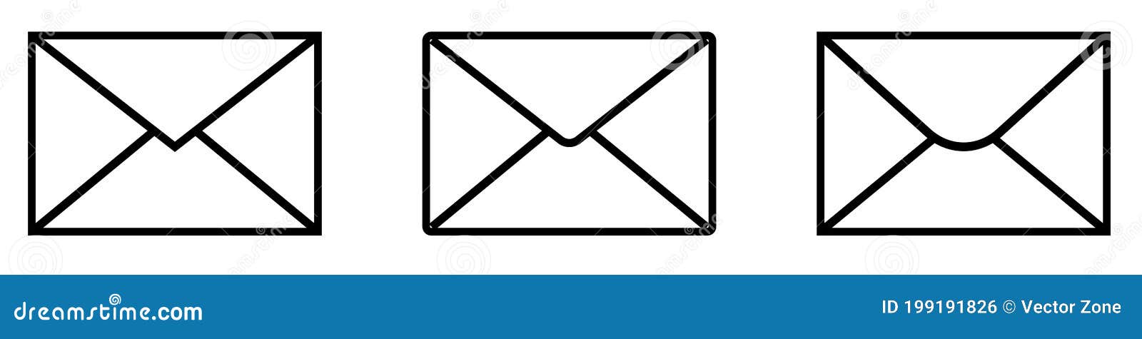 Vector Mail Symbol In Modern Design. Creative, Editable And Sizable ...