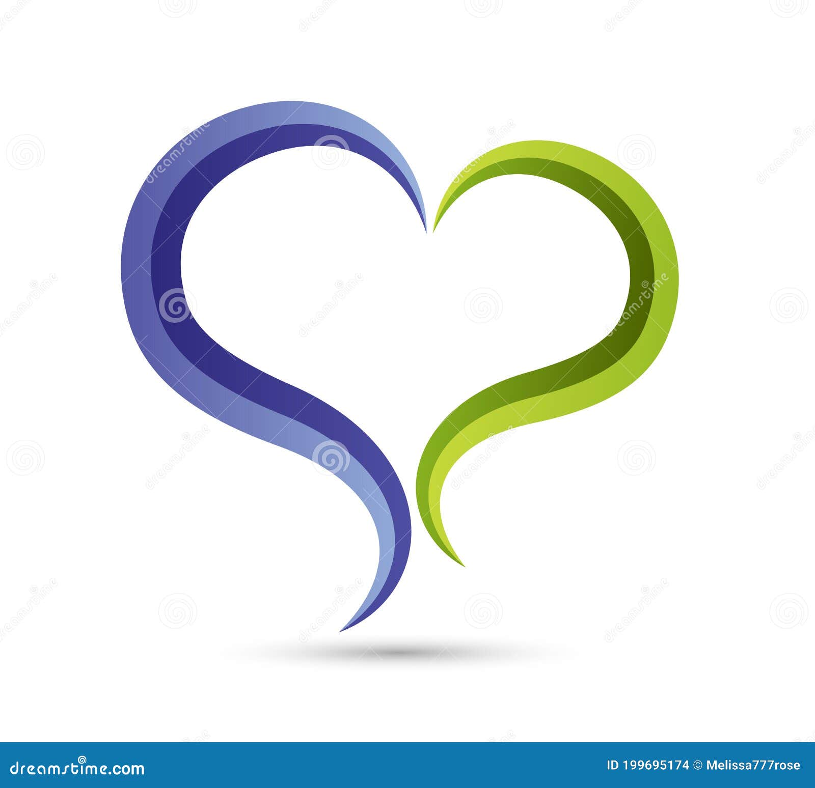 Heart Shape Vector Partnership Logo Success Active People Symbol ...