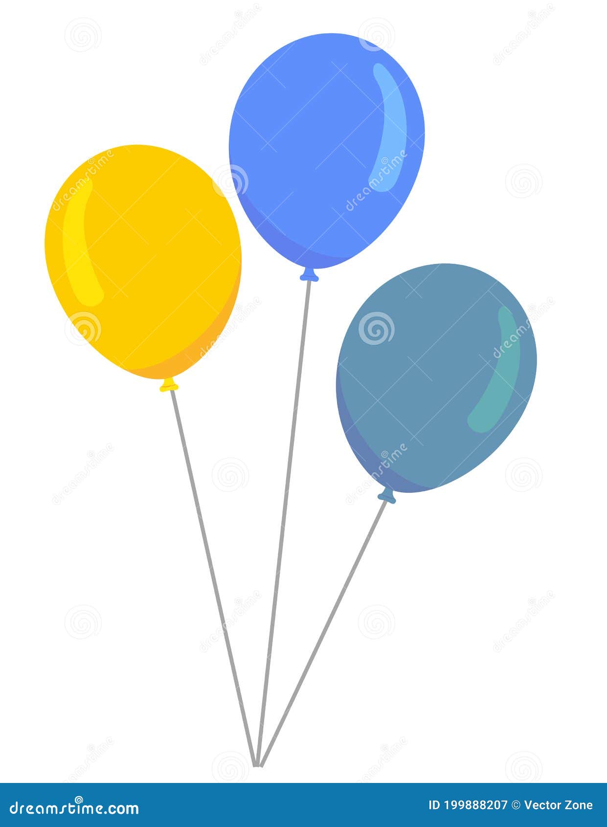Cartoon Baloon Vector Illustration. Cartoon In Different Color ...
