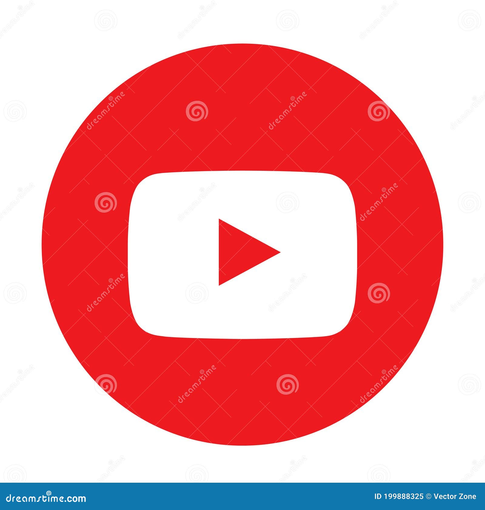 Youtube Icon, Popular Social Media Icon Red Color Vector Icon ...