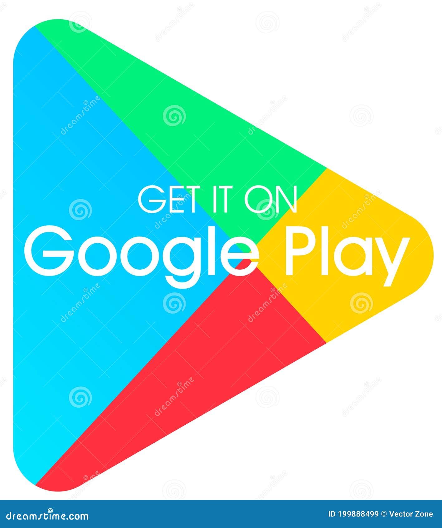 Google Play And Apple App Store Icons. Isolated On White Background ...