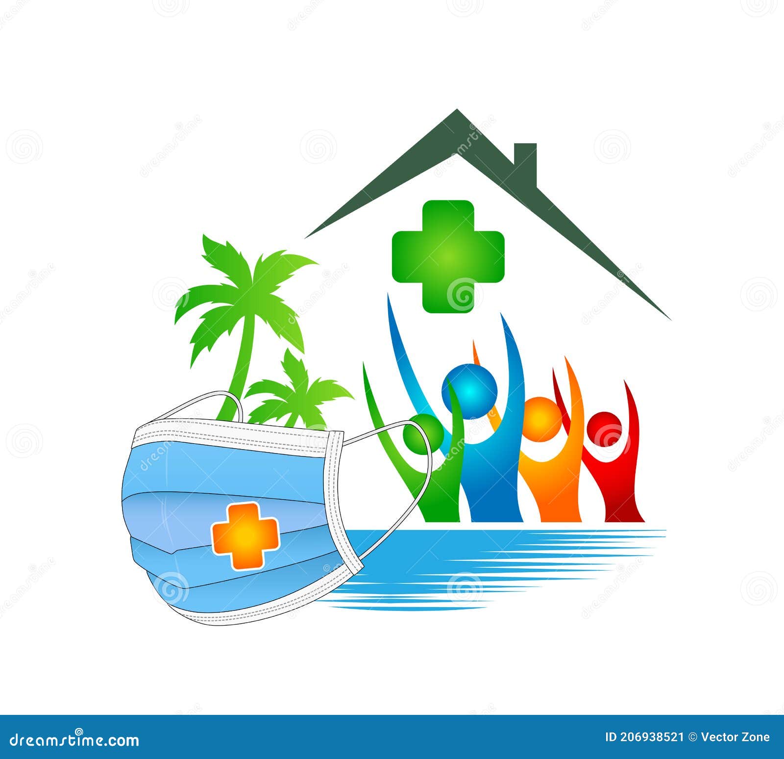 Protective, Medical Face Mask Icon, Surgical Face Mask with Evening ...