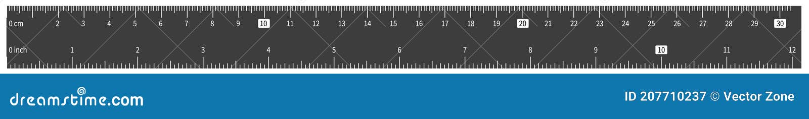 Ruler Inch Measurement Numbers Vector Scale | CartoonDealer.com #123974588