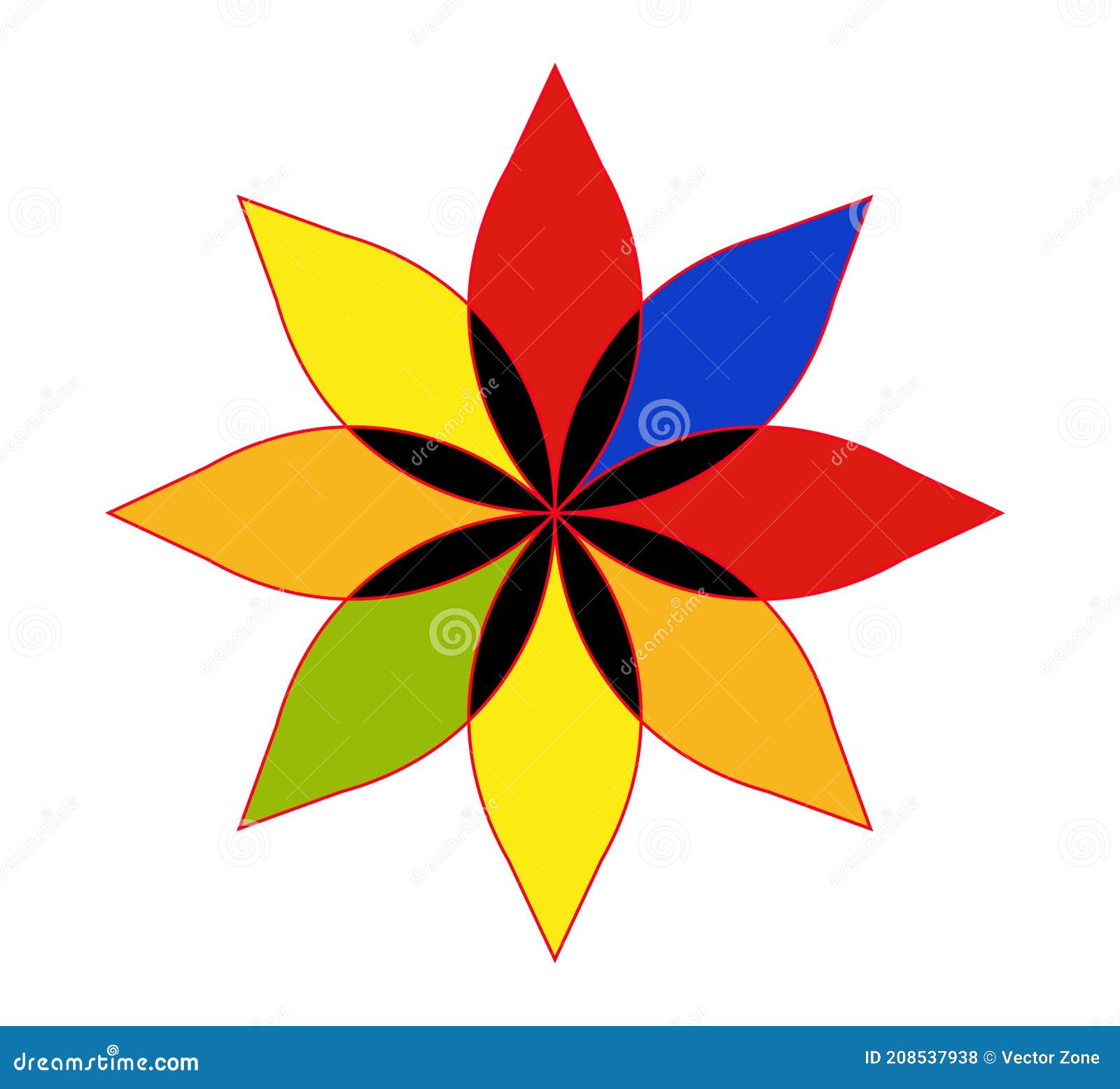 Star Flower Logo stock vector. Illustration of editable - 208537938