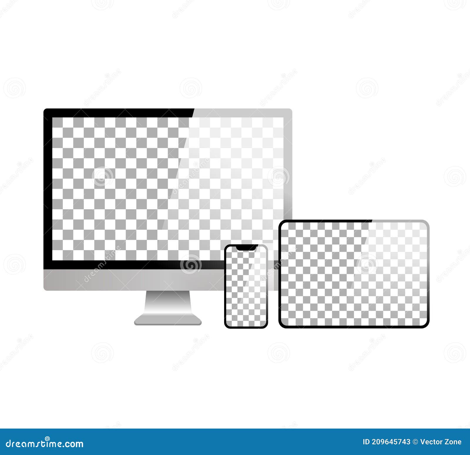 Apple IMac, MacBook and IPhone. Realistic Modern Monitor Vector ...