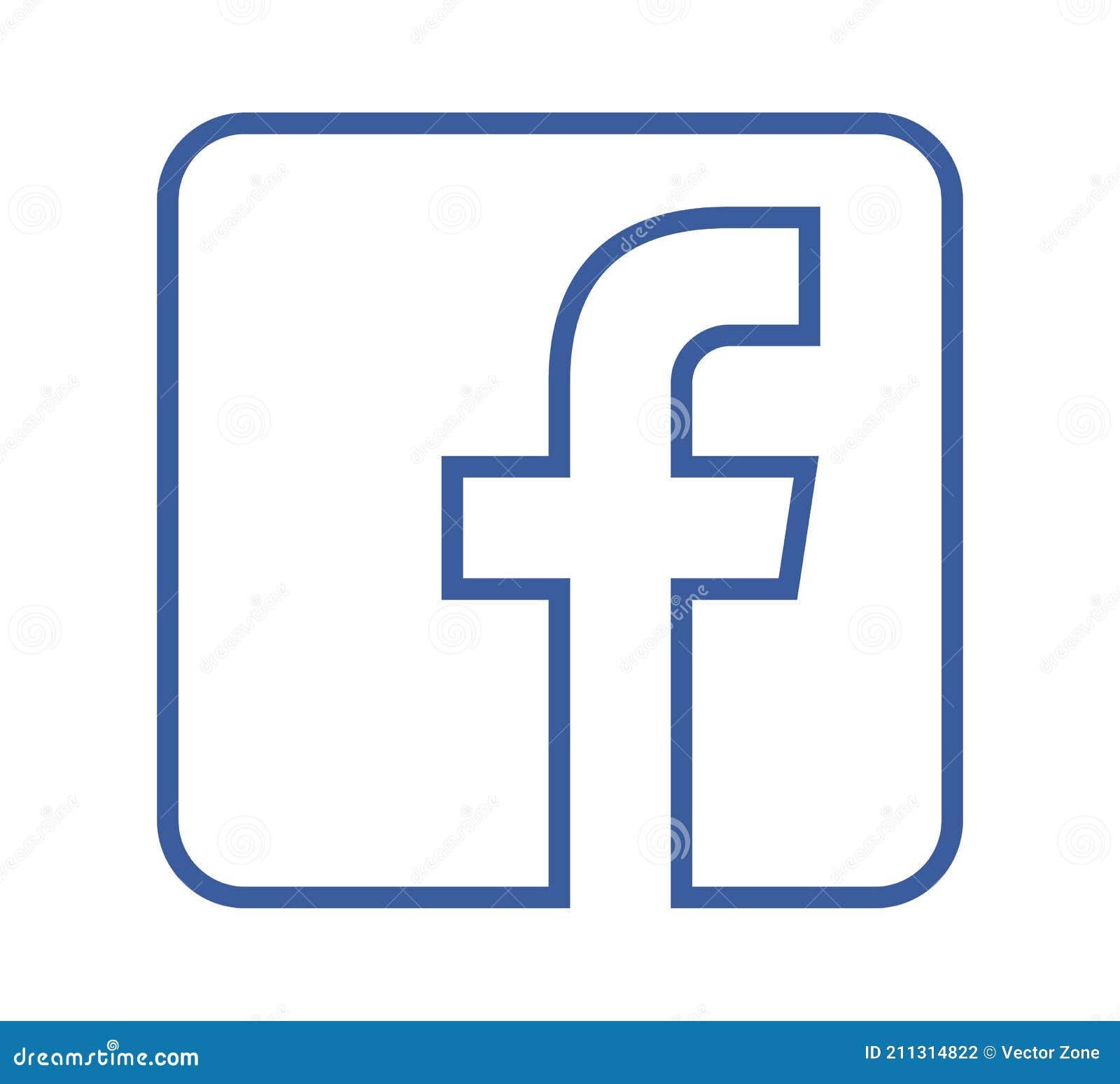 Line Art Facebook Social Media Icon Vector Editorial Photography ...