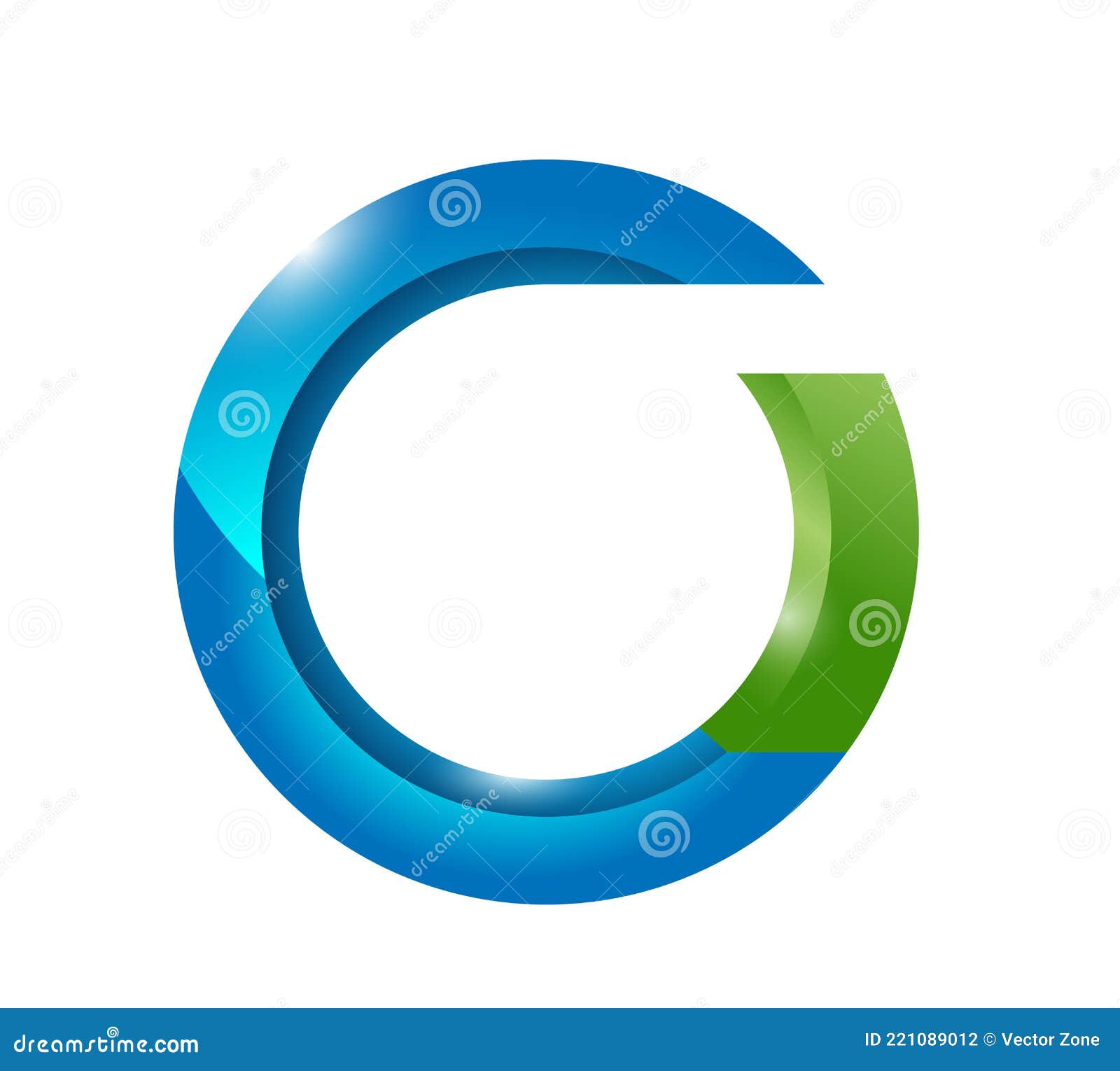 Abstract blue circle. stock vector. Illustration of clean - 221089012