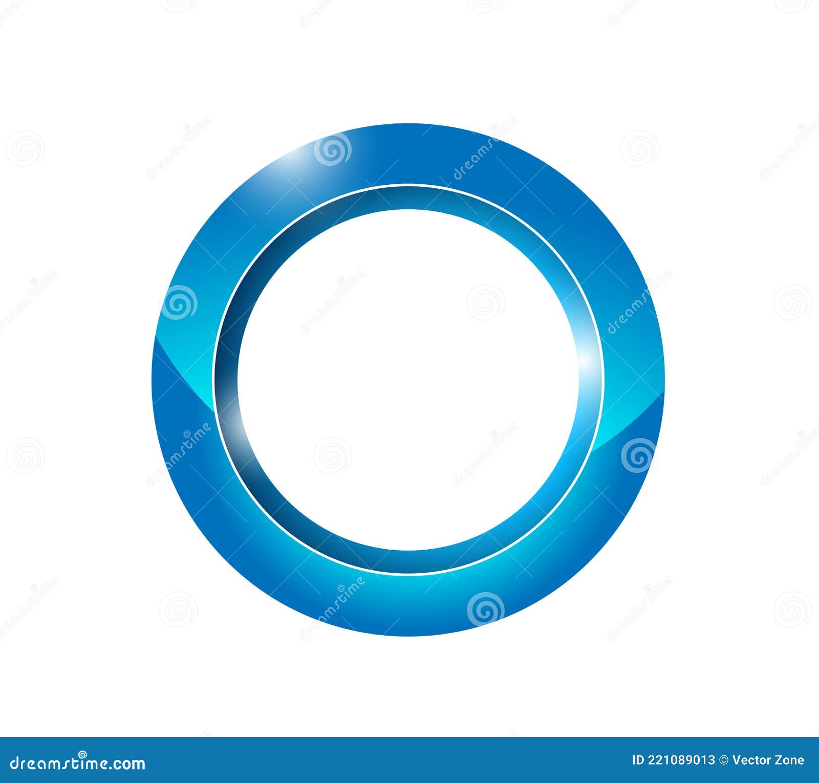 Abstract blue circle. stock vector. Illustration of concept - 221089013