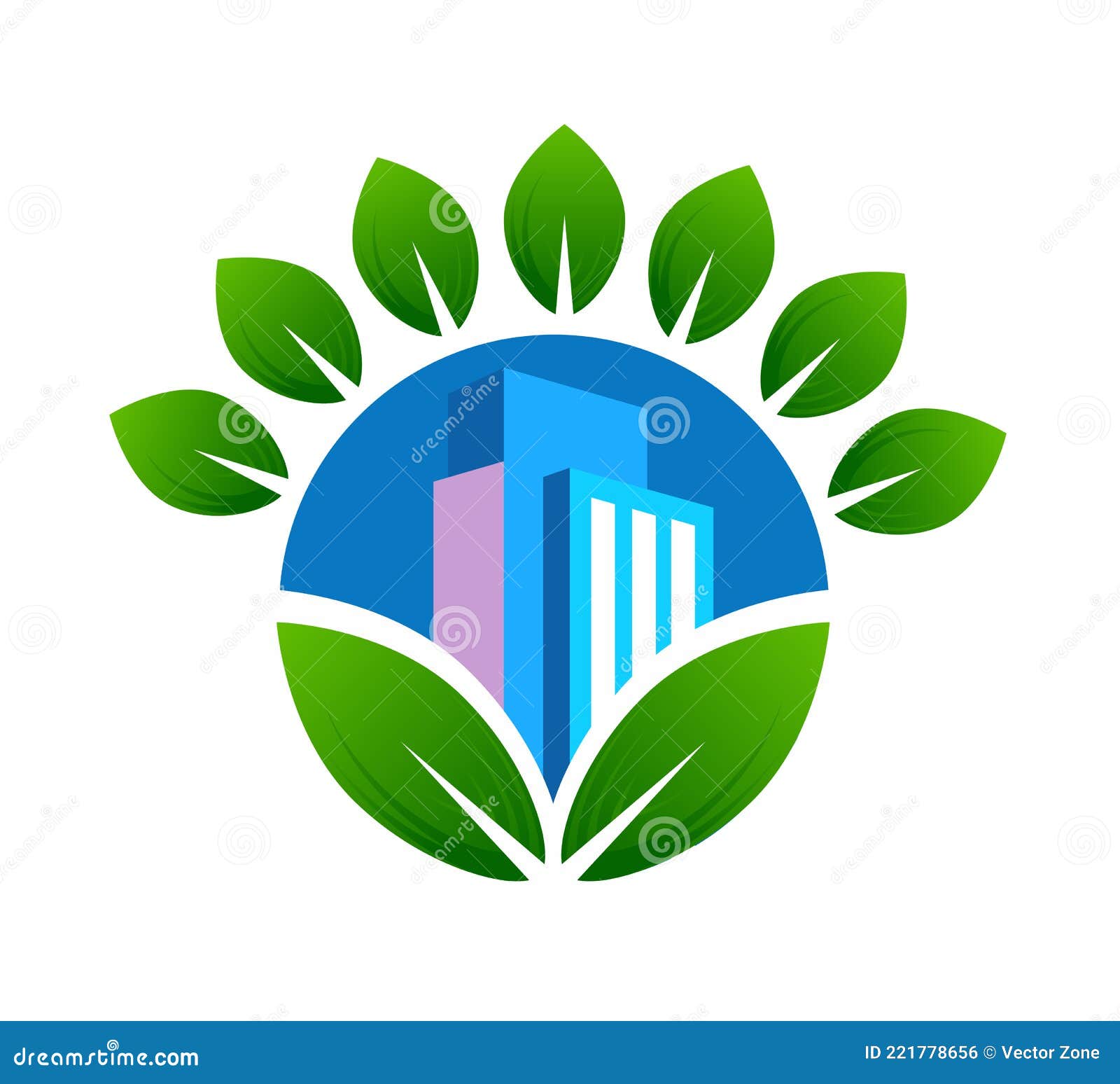 Green Building Logo Eco Environment Vector Design Template. Stock ...