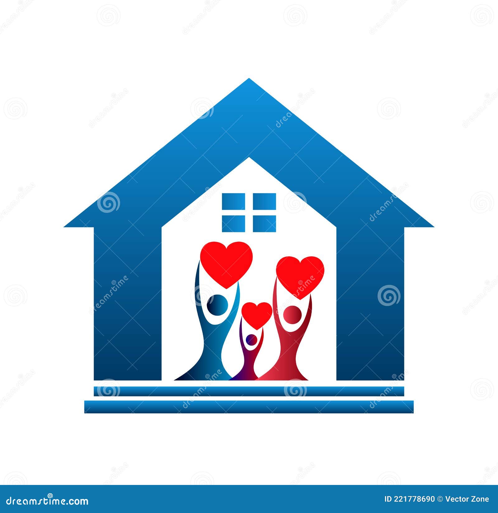 People, Family, Building Icon Logo Vector Design Template. Stock Vector ...