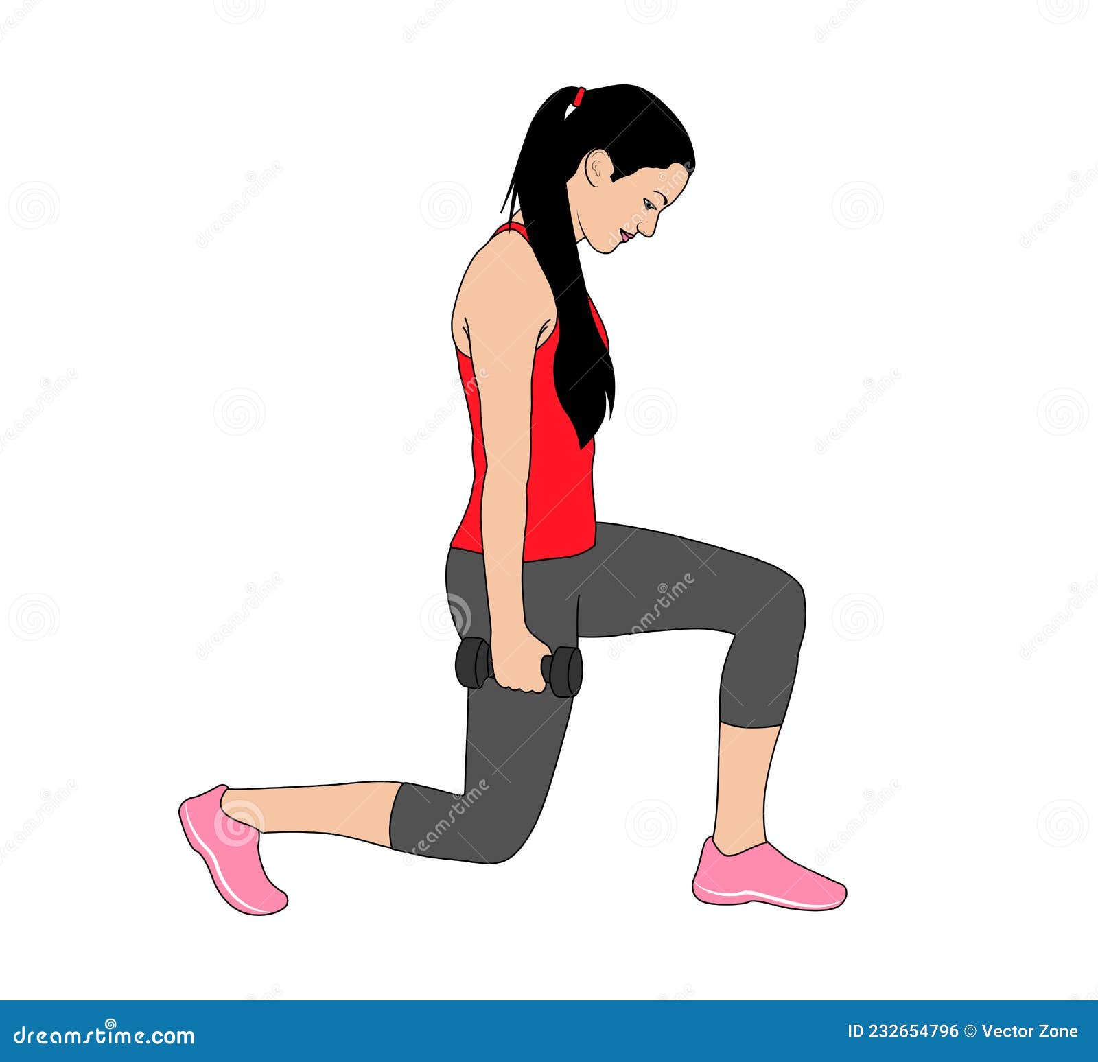 Man Doing Quadriceps Stretch, Cool Down Exercise. Balance Pose ...