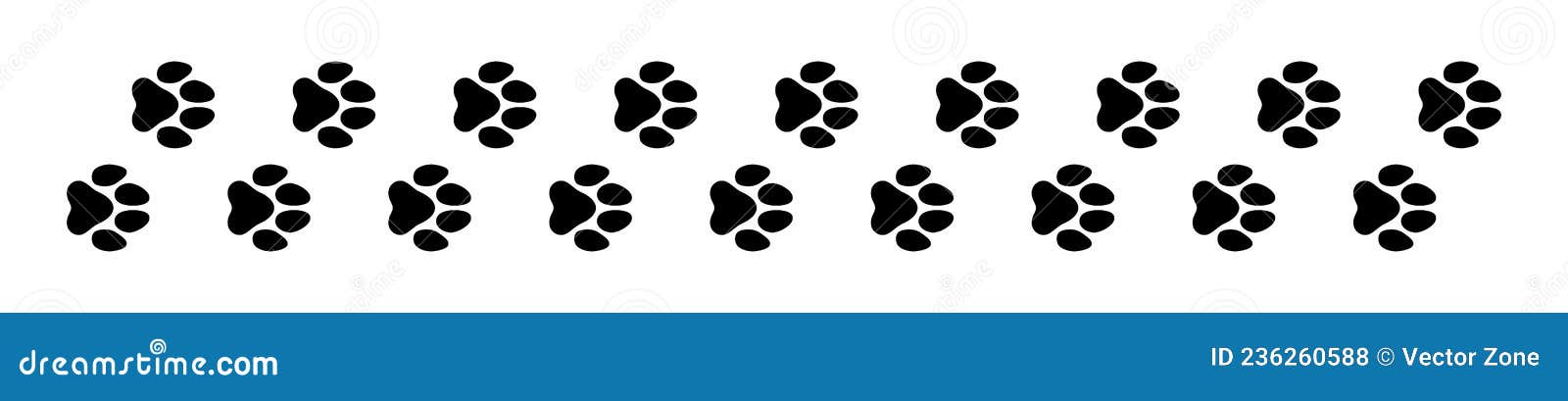 Pig Paw Print Trail. Piglet, Hog Foot Print Trace. Background Vector ...