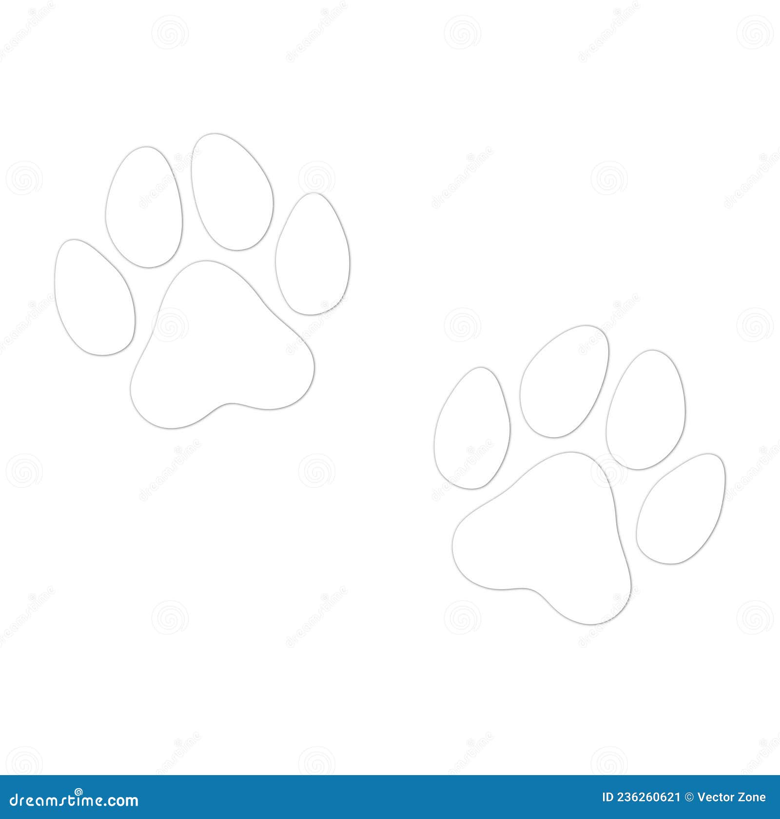 Pig Paw Print Trail. Piglet, Hog Foot Print Trace. Background Vector ...