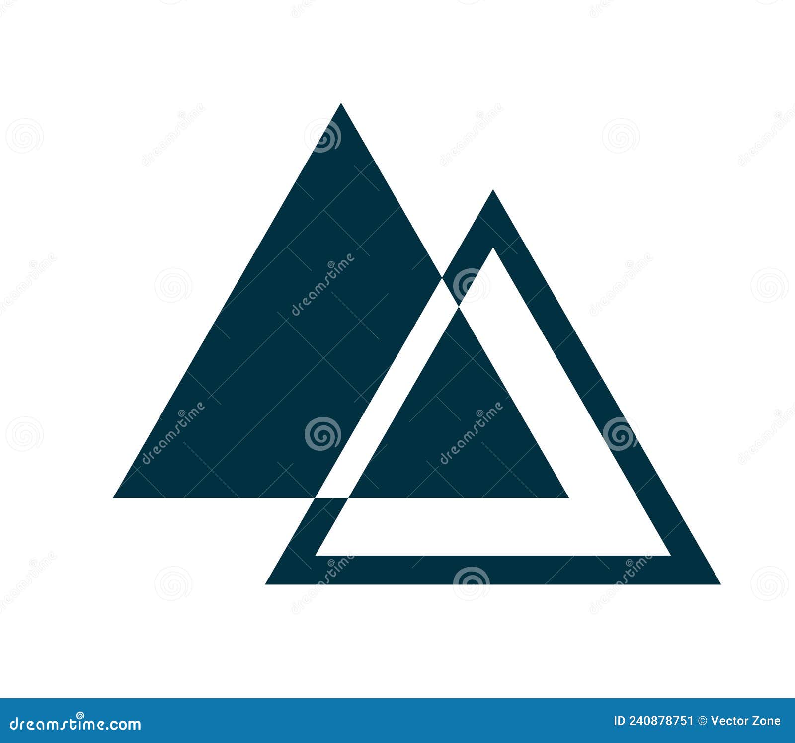 Equilateral Triangle Frame With Colorful Multi-layered Outline And ...