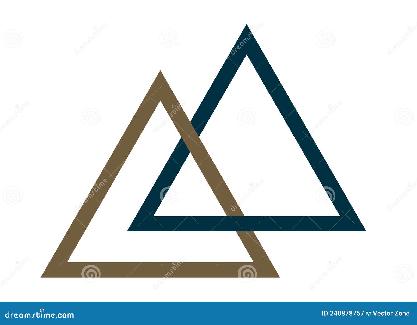 Equilateral Triangle Frame With Colorful Multi-layered Outline And ...