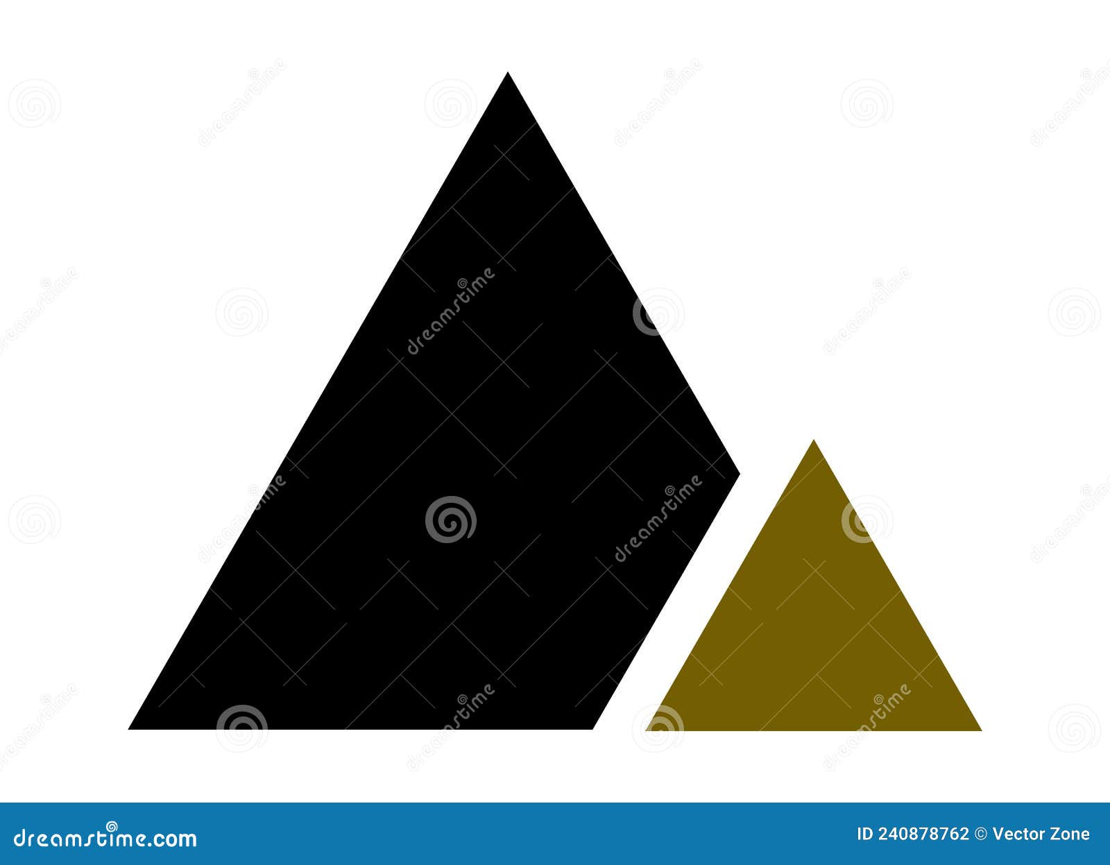 Equilateral Triangle Frame With Colorful Multi-layered Outline And ...
