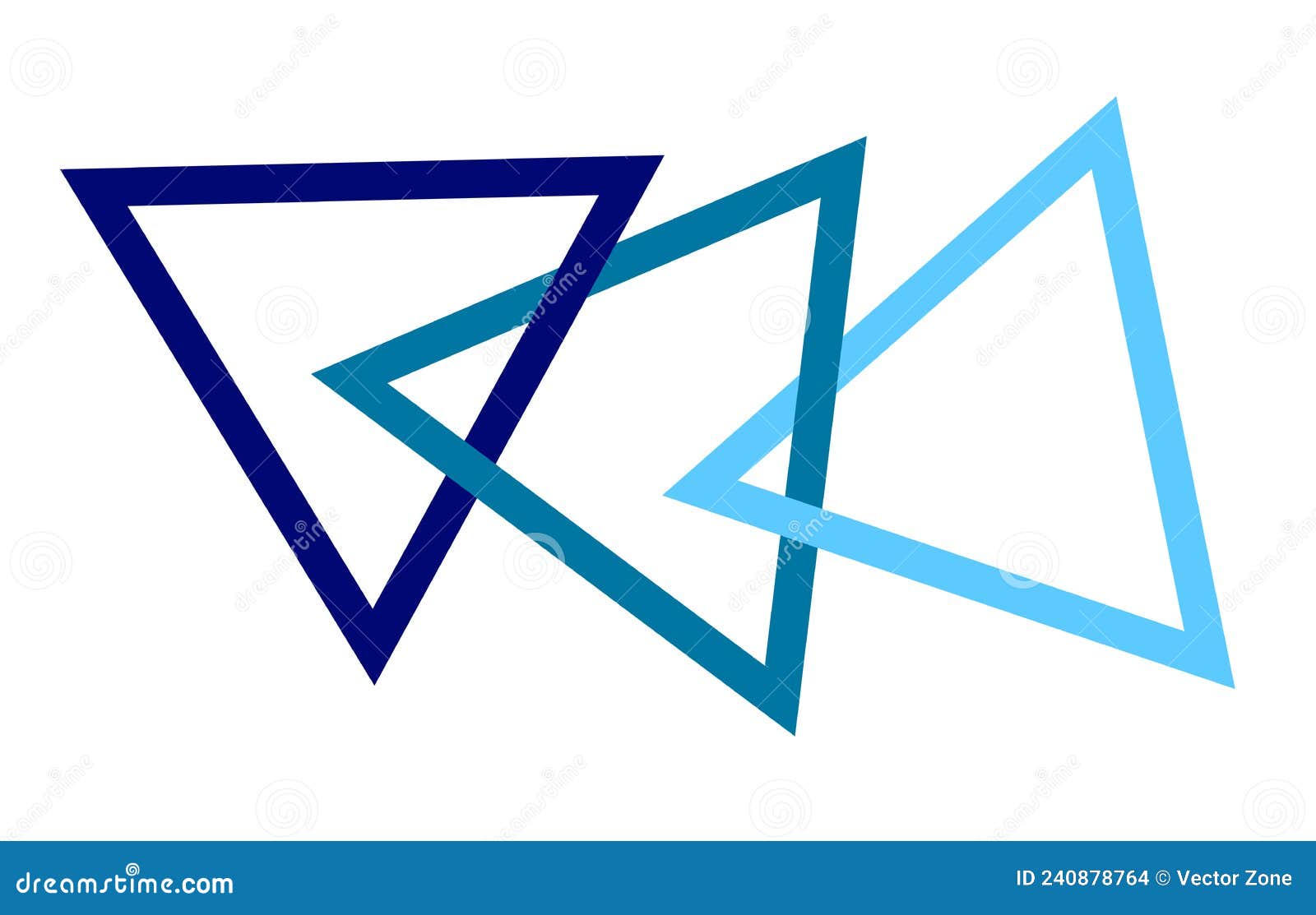 Equilateral Triangle Frame With Colorful Multi-layered Outline And ...