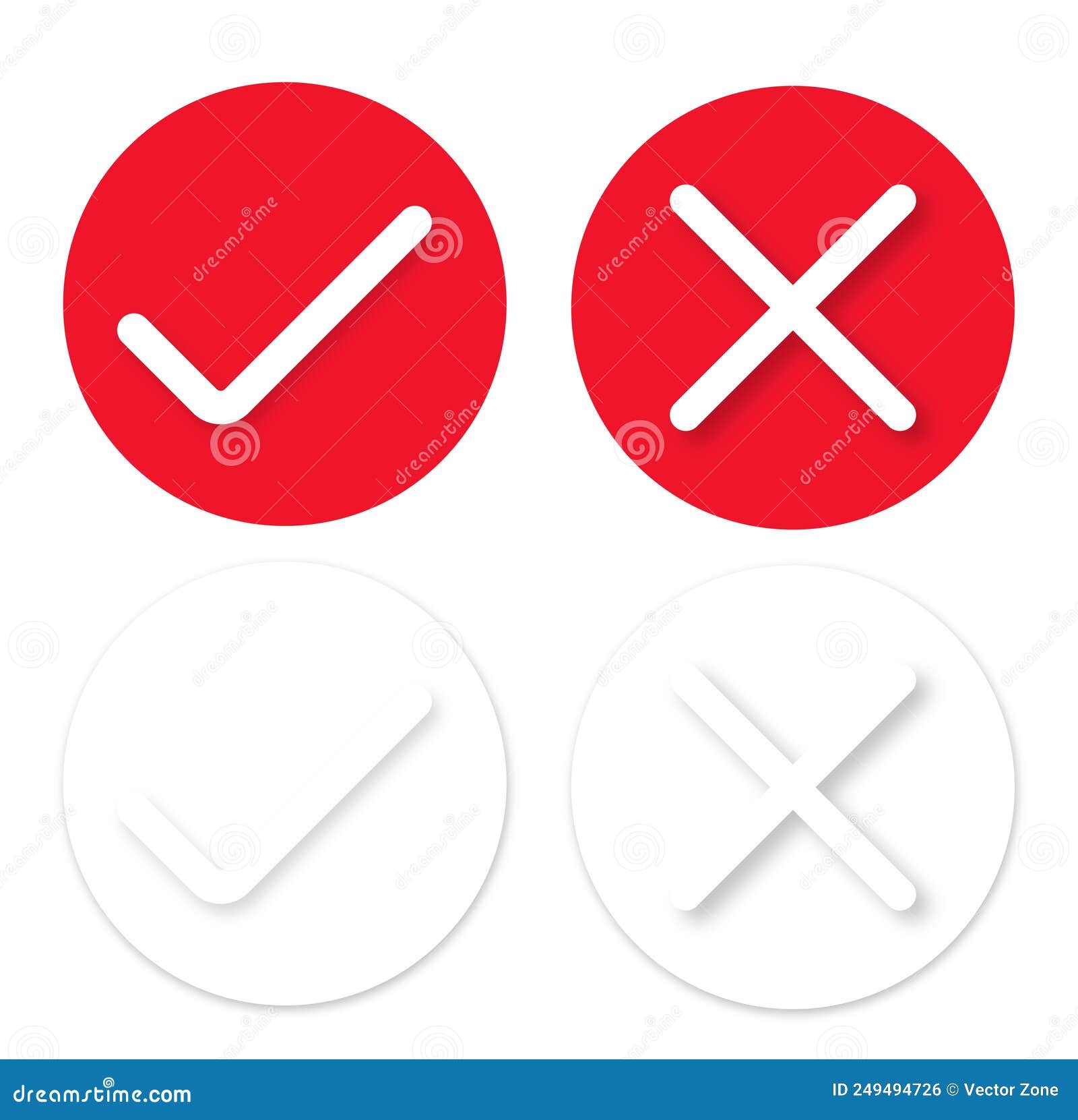 Yes Check No Question Mark Vector Illustration Stock Vector ...