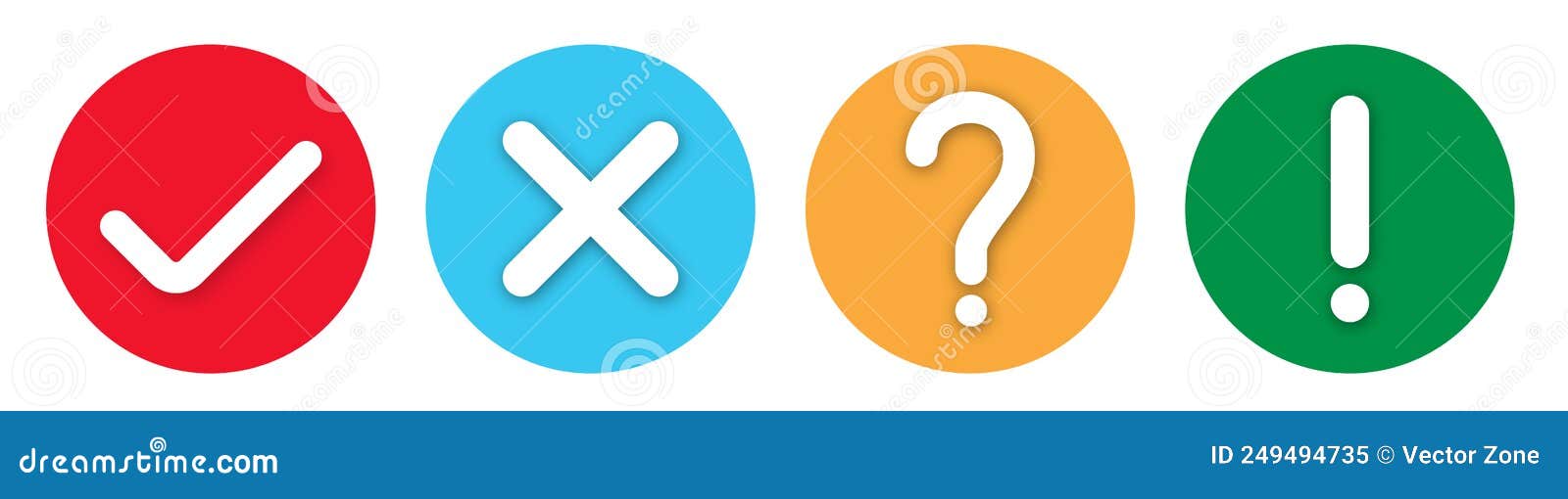 Yes Check No Question Mark Vector Illustration Stock Vector ...