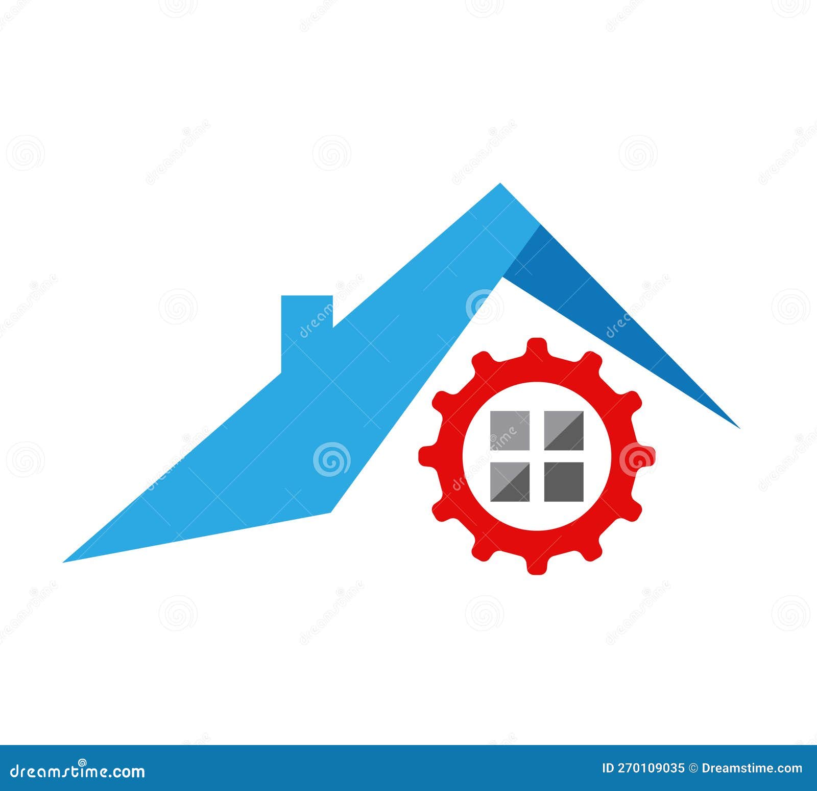 House Mechanic Logo, Real Estate Logo Graphic House Simple Unique. Blue ...