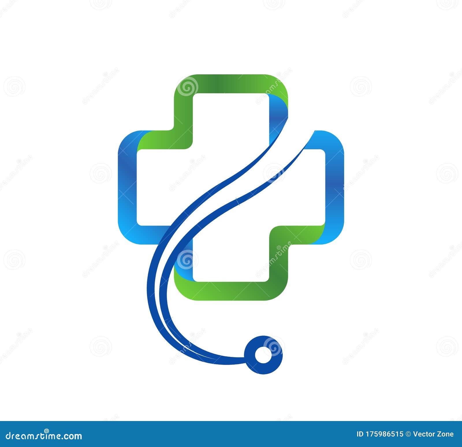 Square Shape Healthcare Doctor Stethoscope Vector Illustration Company ...