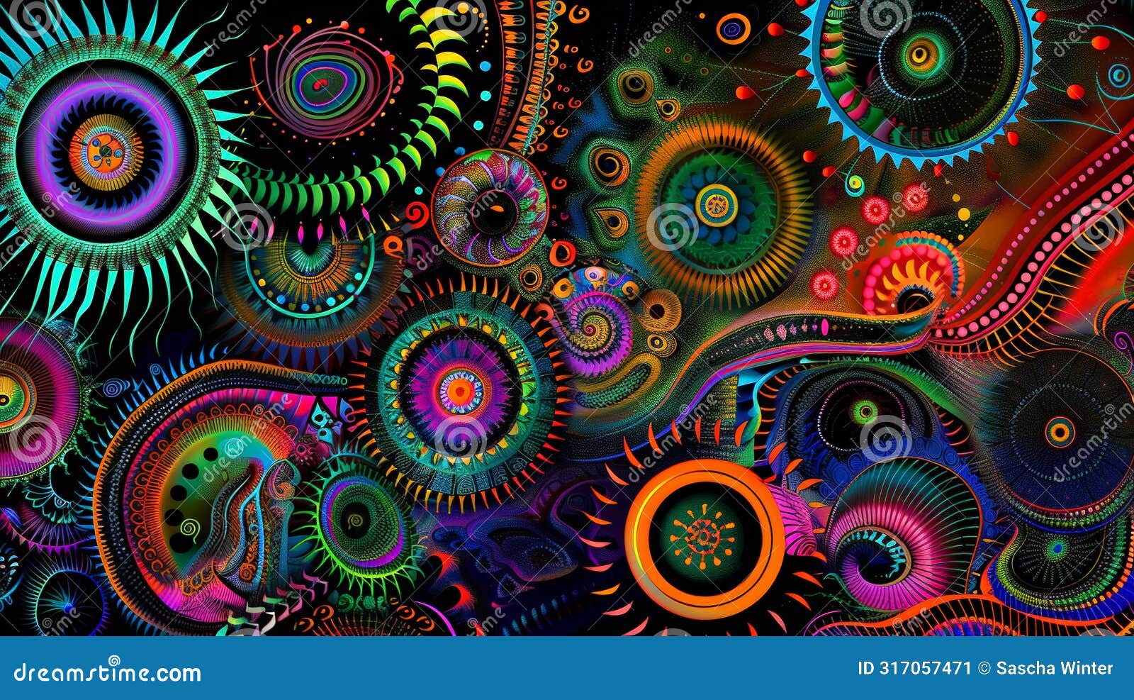 Dreamtime Patterns: an Ethereal Display Stock Image - Image of mystical ...