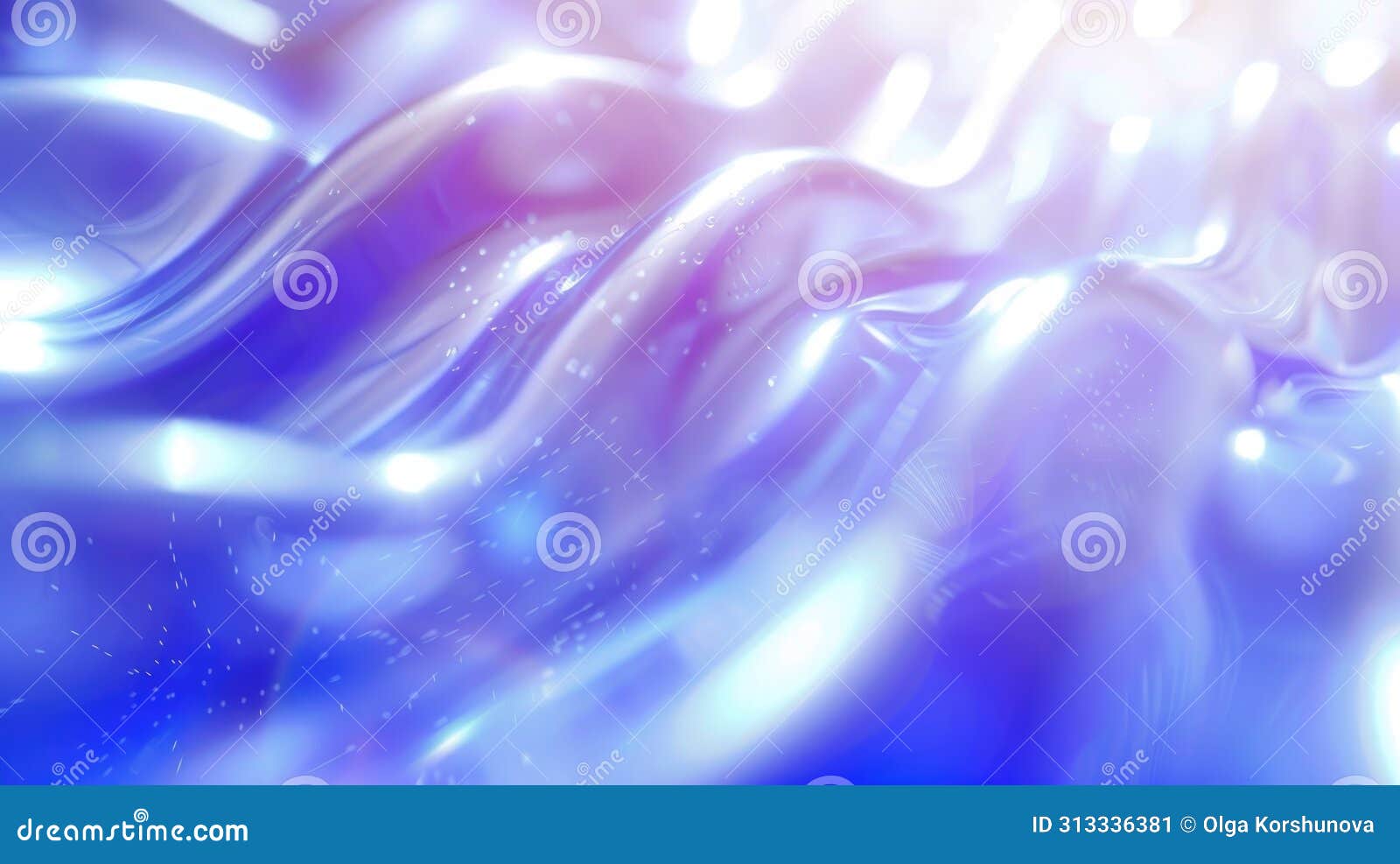 Abstract Wavy Blue Light Patterns on Dreamy Background Stock ...
