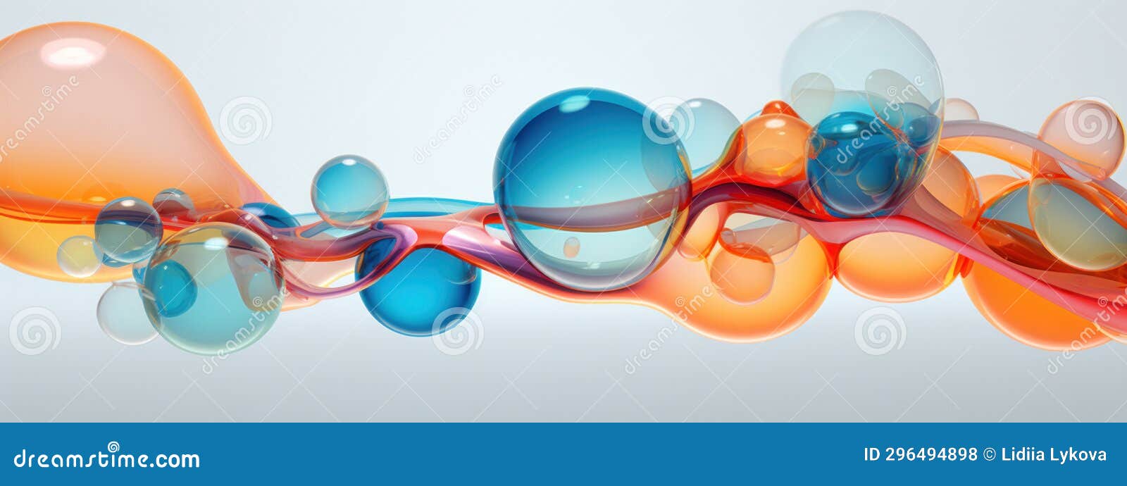 Dreamy Abstract Visualization of Bubbles. AI Generative Stock ...