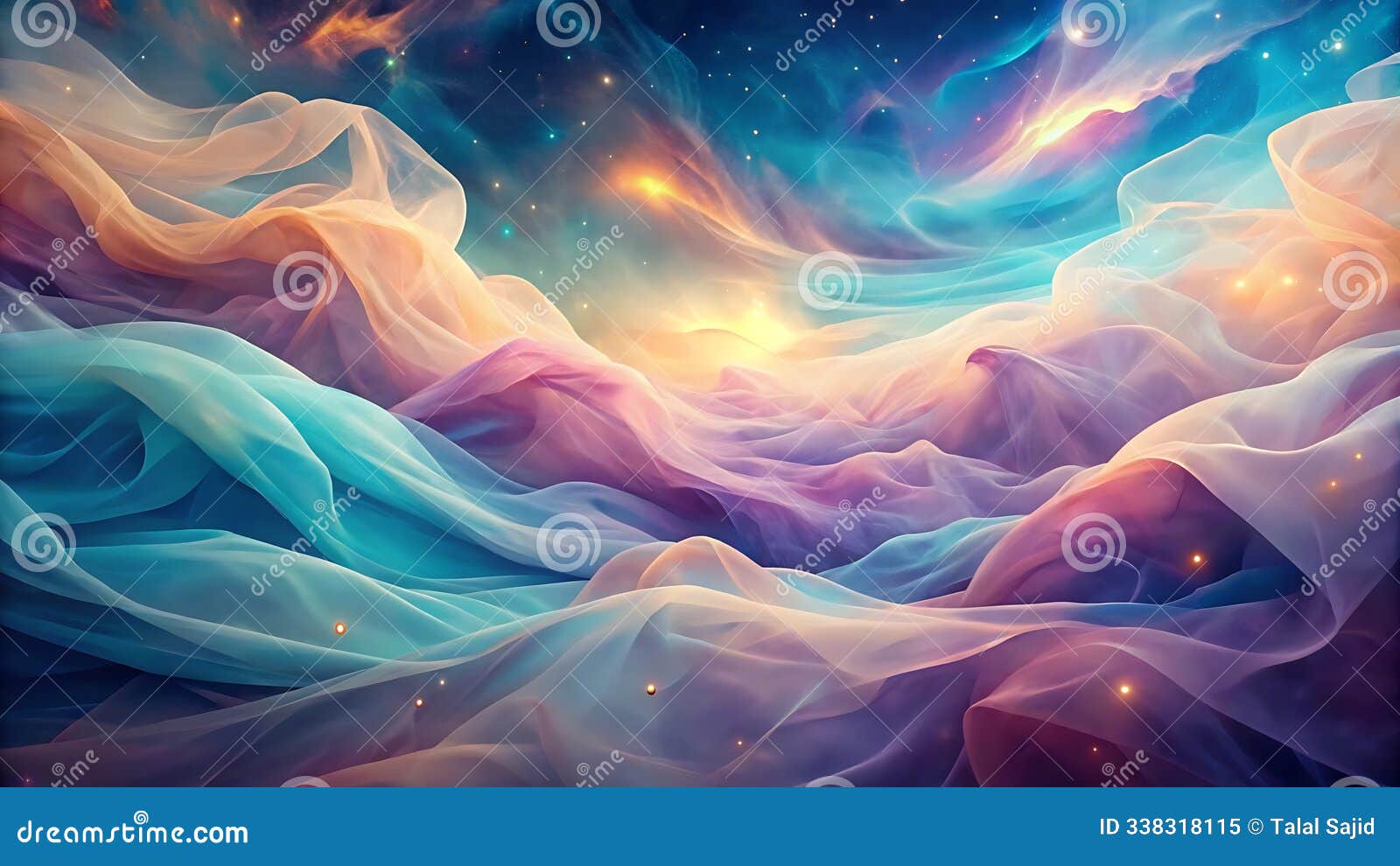 Dreamy Background with Translucent Veils of Colors Stock Image - Image ...
