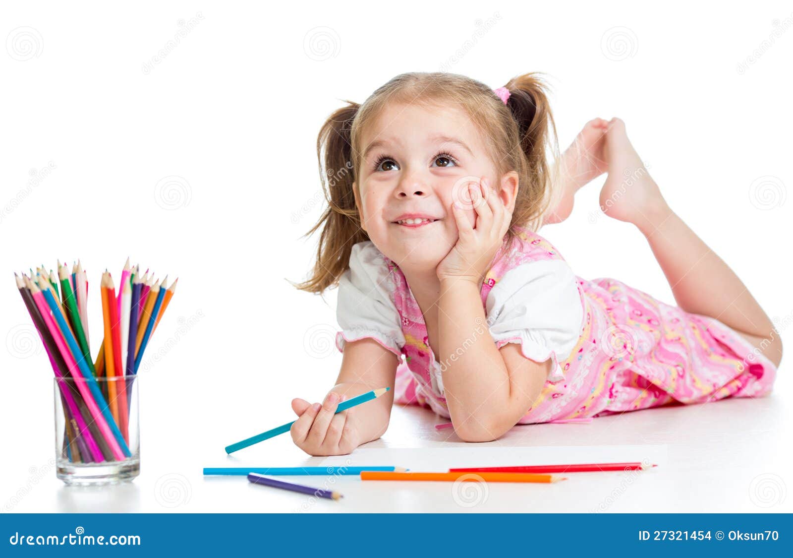 Girl With Pencils Stock Photo | CartoonDealer.com #15301452