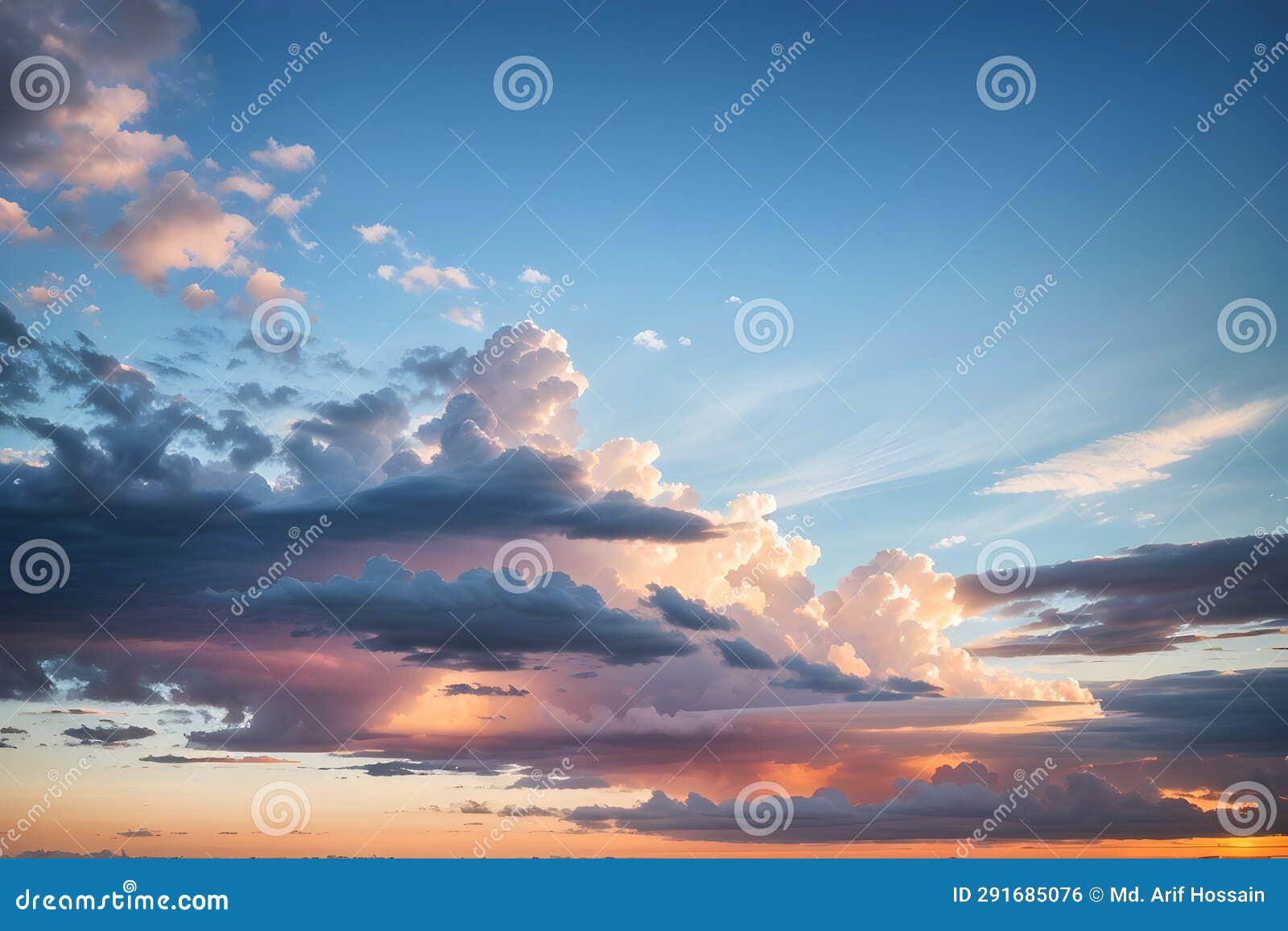 A Dreamy and Ethereal Cloudscape with Wispy Clouds Floating in a Pastel ...