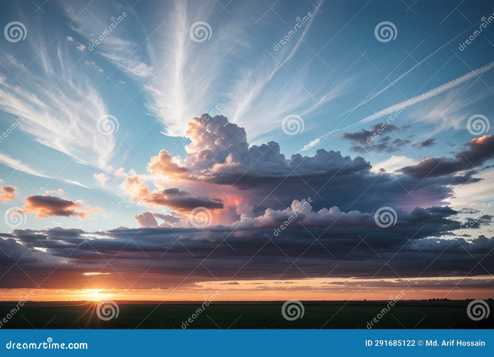 A Dreamy and Ethereal Cloudscape with Wispy Clouds Floating in a Pastel ...