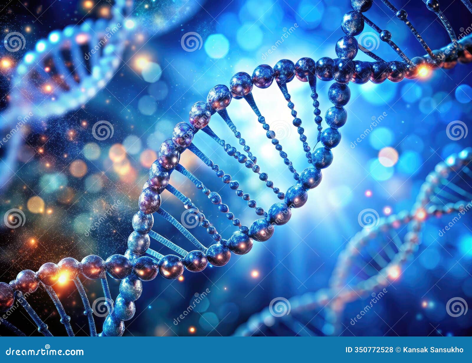 A Dreamy Geometric DNA Helix a Stunning Visual Representation of ...