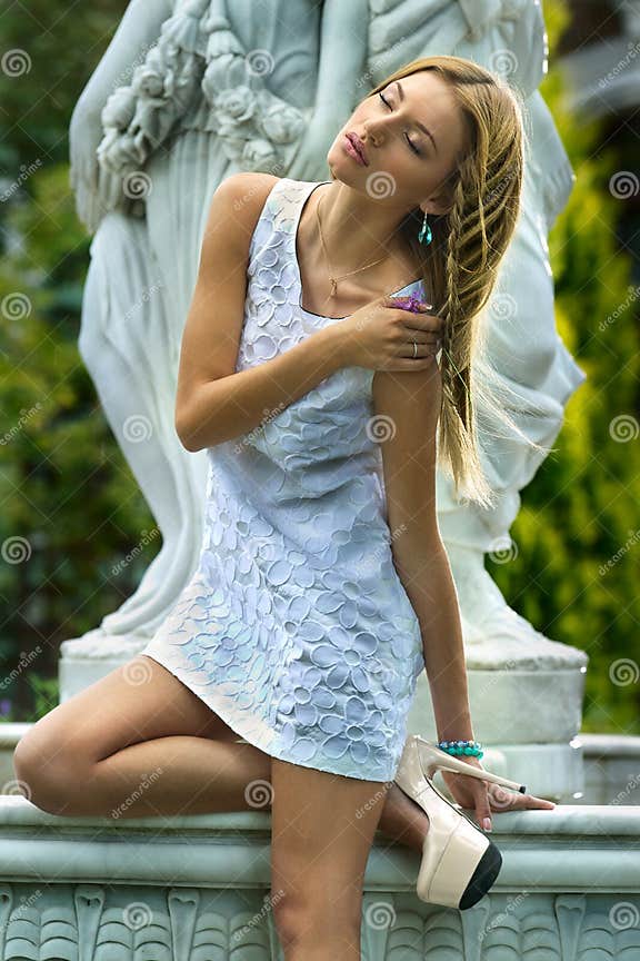 Dreamy Girl Standing Stock Image Image Of Dreaming Shape 26350197