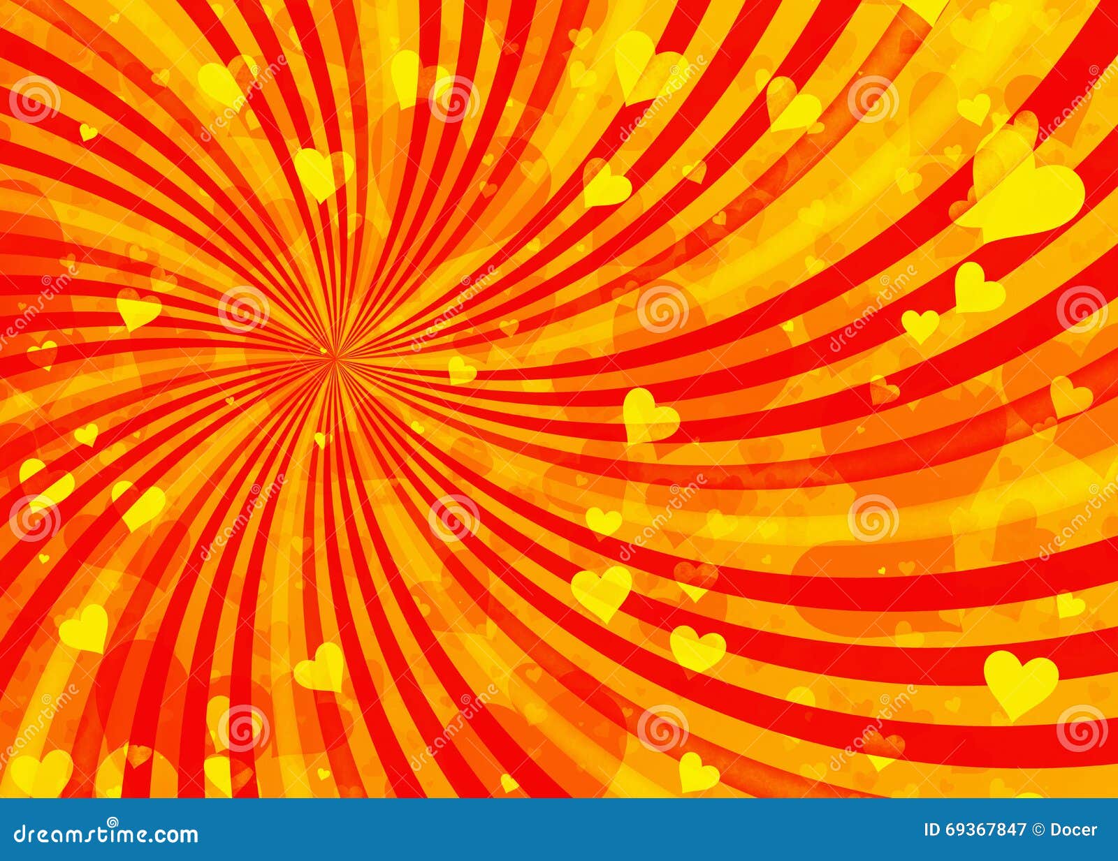 Dreamy Light Hearts on Sun Rays Backgrounds Stock Illustration ...