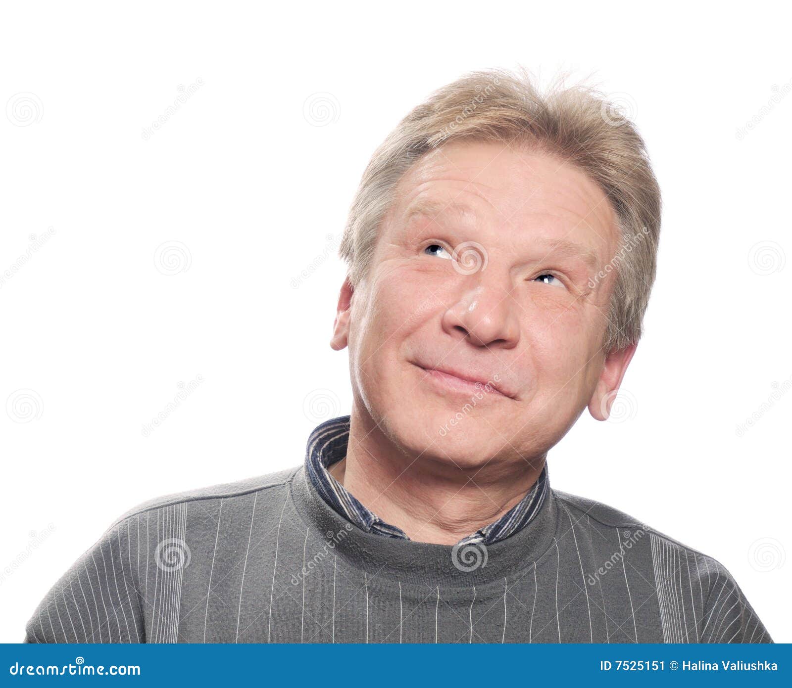 Dreamy man look up stock image. Image of adult, good, emotion - 7525151