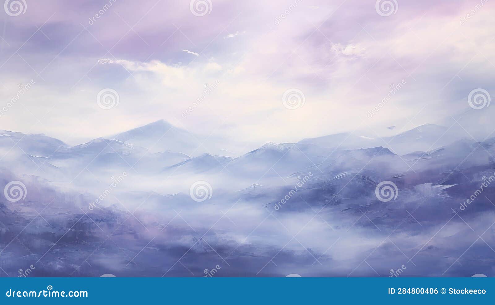 Dreamy Purple Fog Art Print and Wallpaper Stock Illustration ...