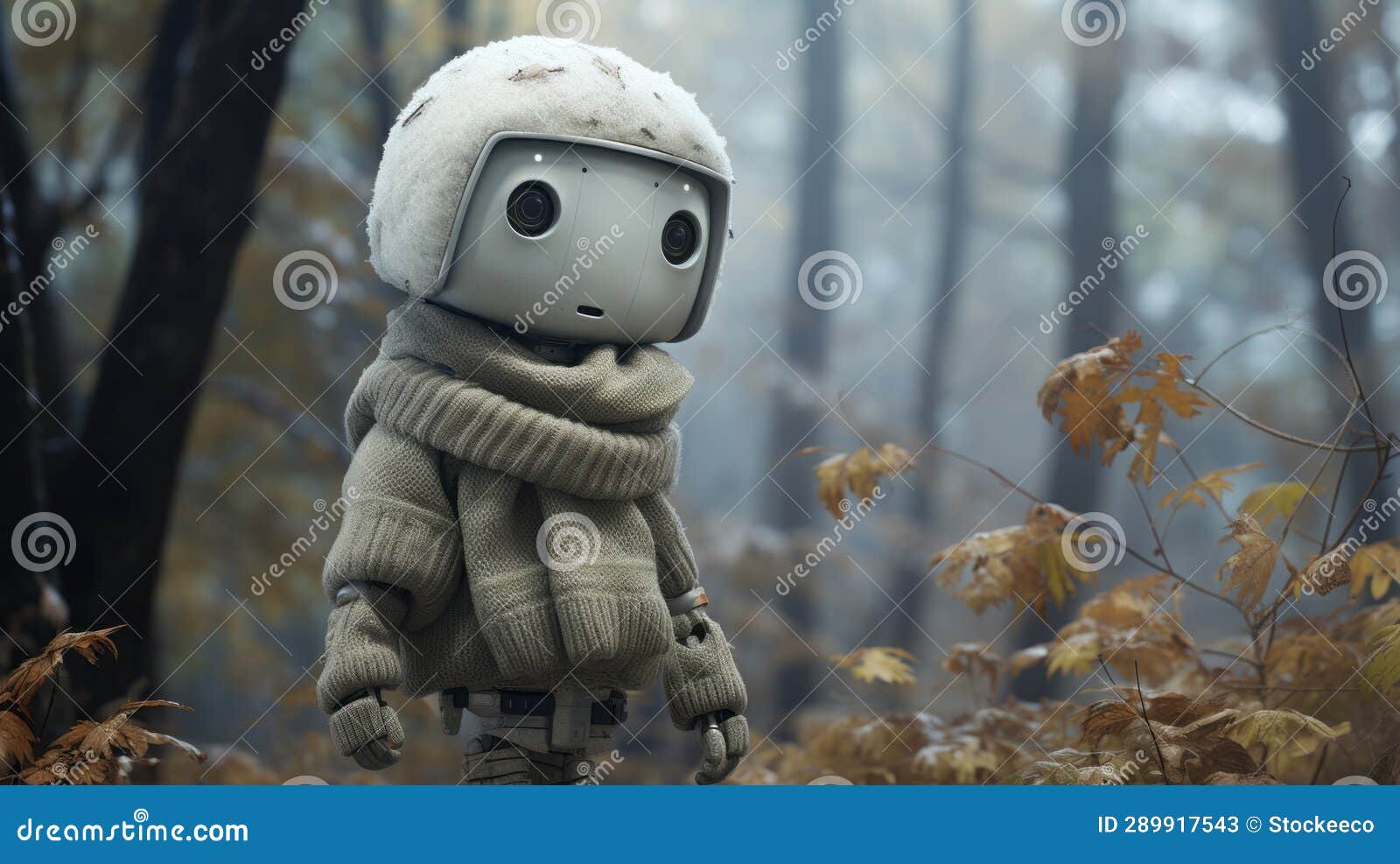 Dreamy Robot in the Woods: Ultra Realistic, Warmcore, and Cute Stock ...
