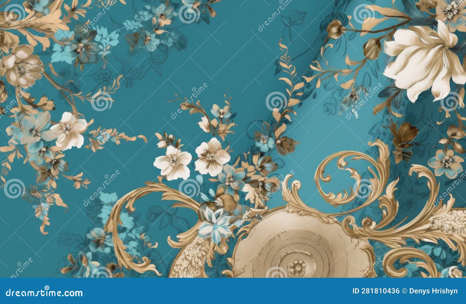 Dreamy Rococo Blooms with Intricate Details in Pastel Colors Creating ...