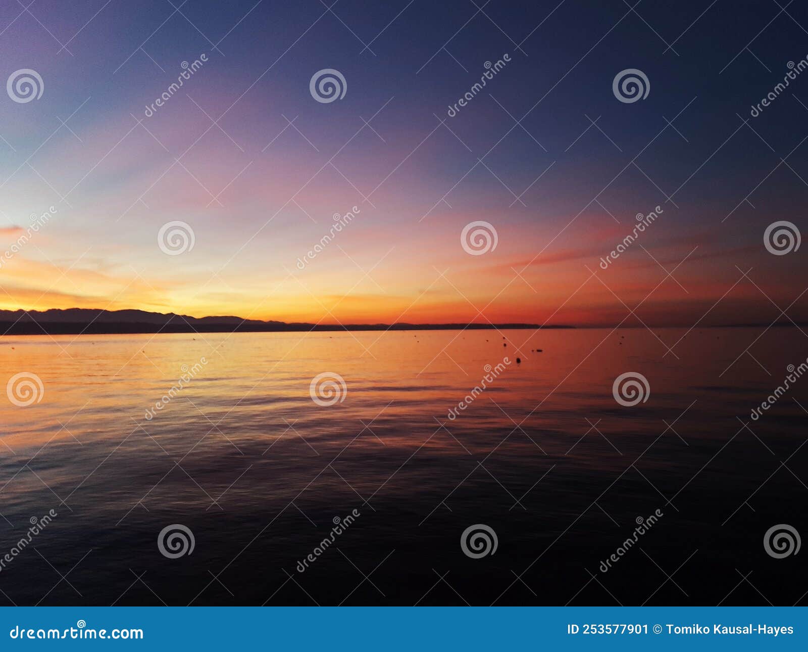Dreamy Summer Sunset stock image. Image of afterglow - 253577901