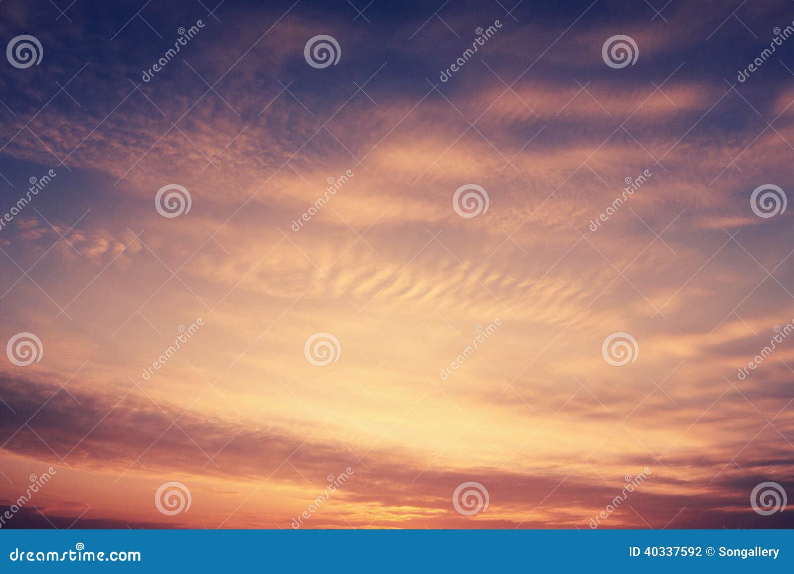 Dreamy Sunset Sky stock photo. Image of orange, dreamy - 40337592