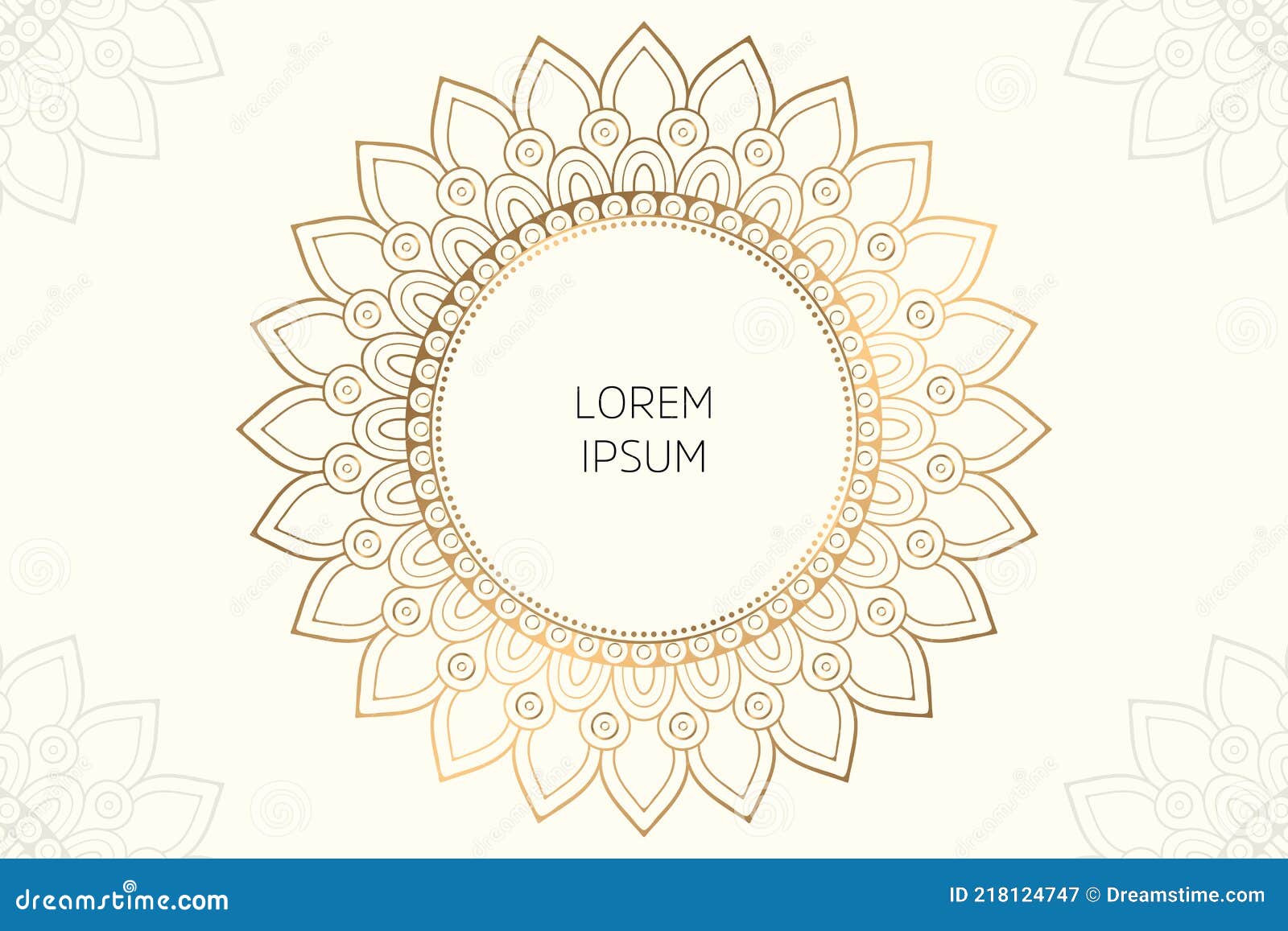 Dreamy Wallpaper with Mandala Pattern Stock Vector - Illustration of ...