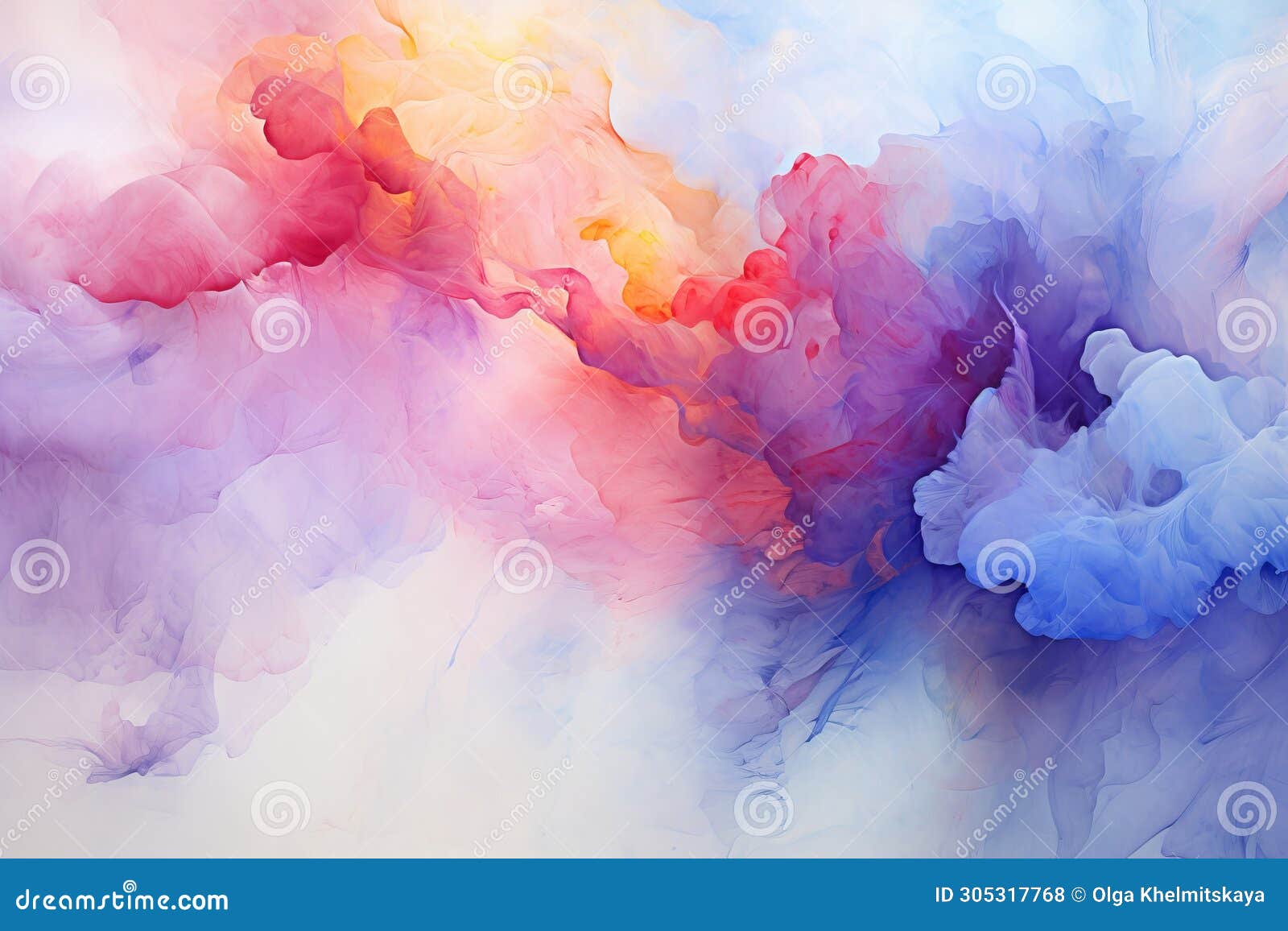 Dreamy Watercolor Splashes. Abstract Textures and Soft Blends for ...