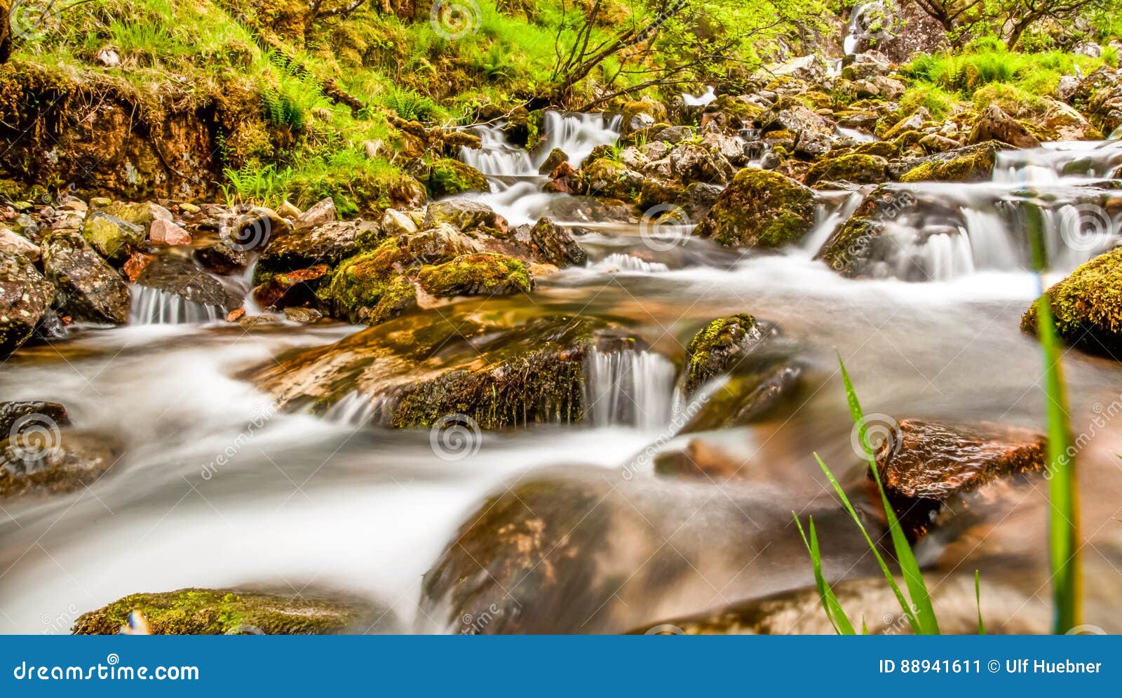Dreamy Waterfall in Scotland Stock Image - Image of foliage, landscaped ...