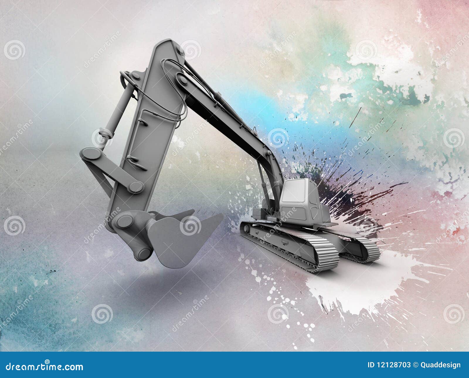 Dredge stock illustration. Illustration of machinery - 12128703