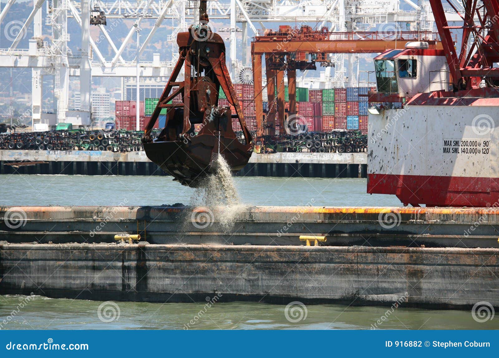 Dredge and cargo stock photo. Image of industrial, maritime - 916882