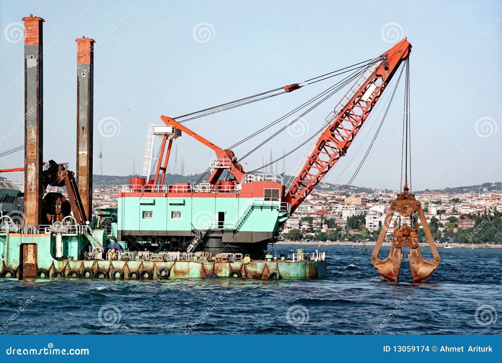 Dredge platform stock photo. Image of float, cross, industry - 13059174