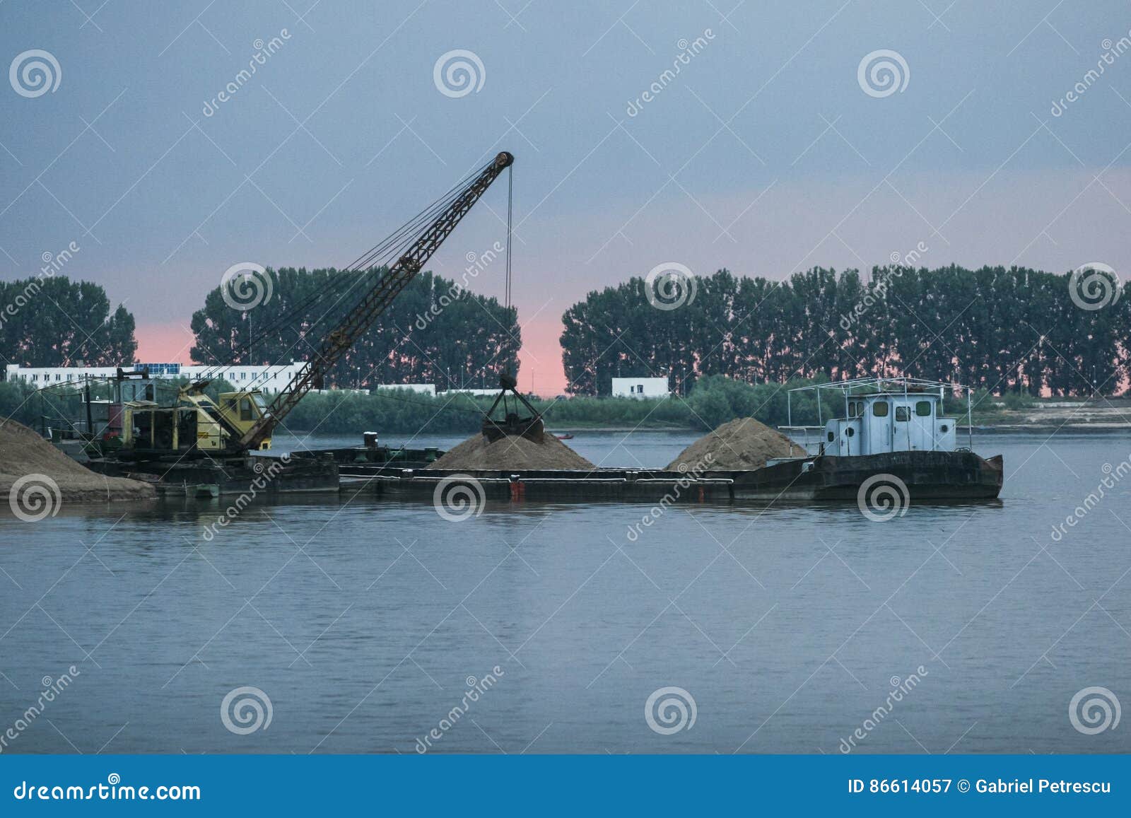 Dredge platform editorial photography. Image of dredging - 86614057